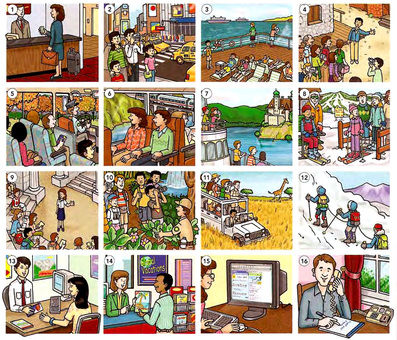 Learn Vocabulary Through Pictures - Types of Travel - ESL Tasks